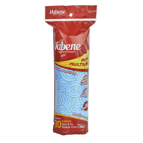Pano de Limpeza Perflex Rolo Pequeno com 30 Panos Vabene - PreveOeste