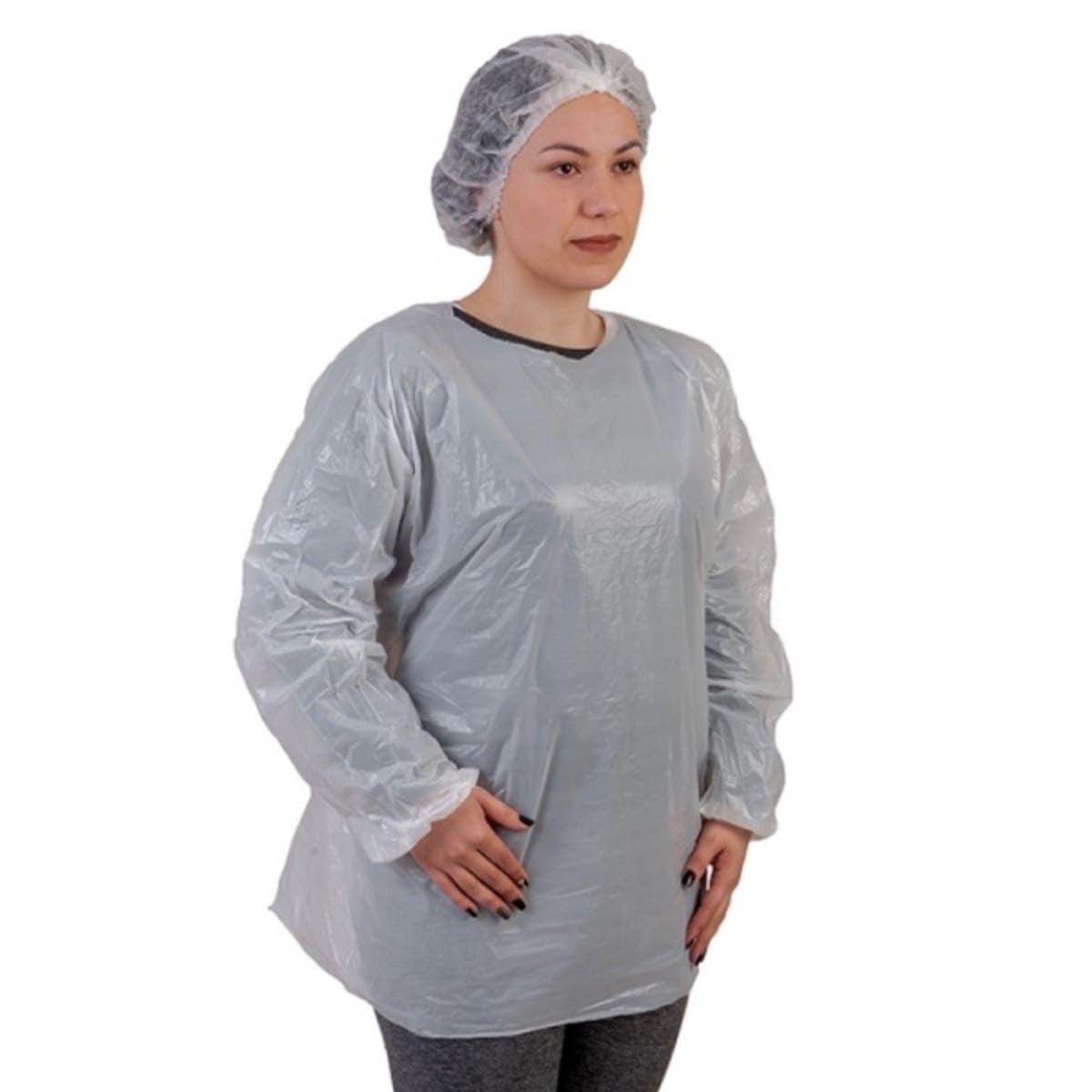 Bata Plástica Branca Sem Capuz CA 30354 com 20 unidades - PreveOeste