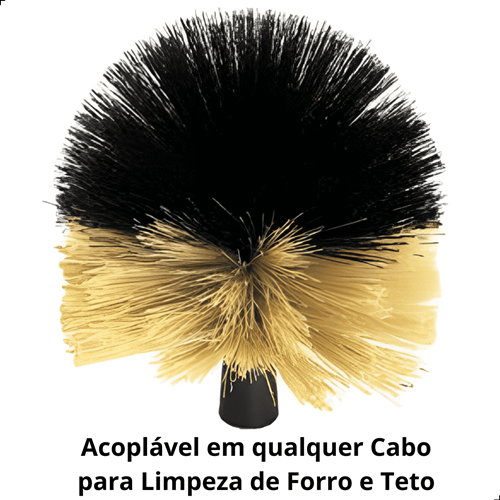 Cabo Extensor 6 Metros Rodo 35cm Combinado e Vassoura Limpa Teto e ...