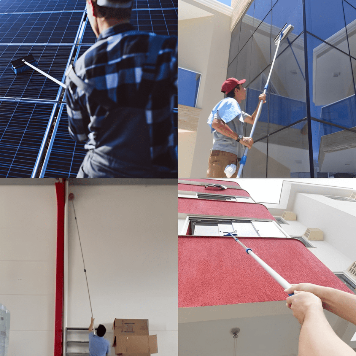 Cabo Extensor 6 Metros Rodo 35cm Combinado e Vassoura Limpa Teto e ...