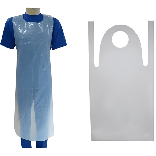 Avental Plástico Branco Industria Alimentar Descartável 80x150 com 500 ...