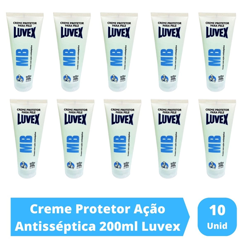 Kit 10 Creme MB Ação Antiseptica 200ml CA 38185 Luvex - PreveOeste