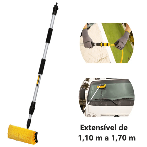 Cabo Extensor 1,70 metros Vassoura Com Entrada de Água Mangueira Vonder ...