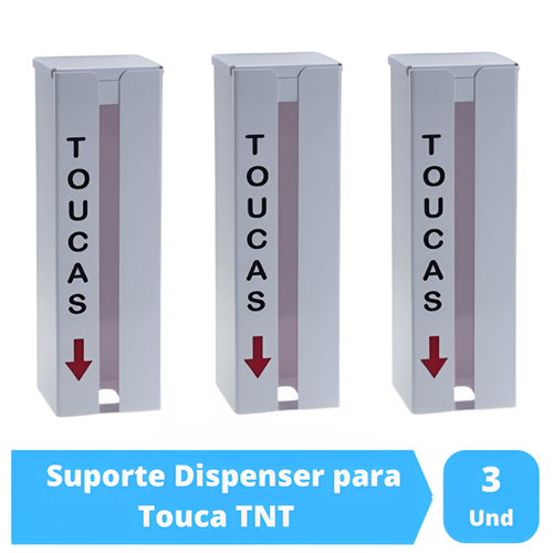 Kit 3 Suporte Dispenser para Touca TNT 300 unidades - PreveOeste