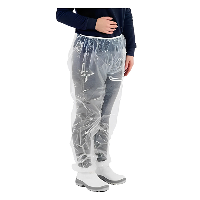 Calça Plástica Transparente com Elástico na Cintura e Tornozelo ...