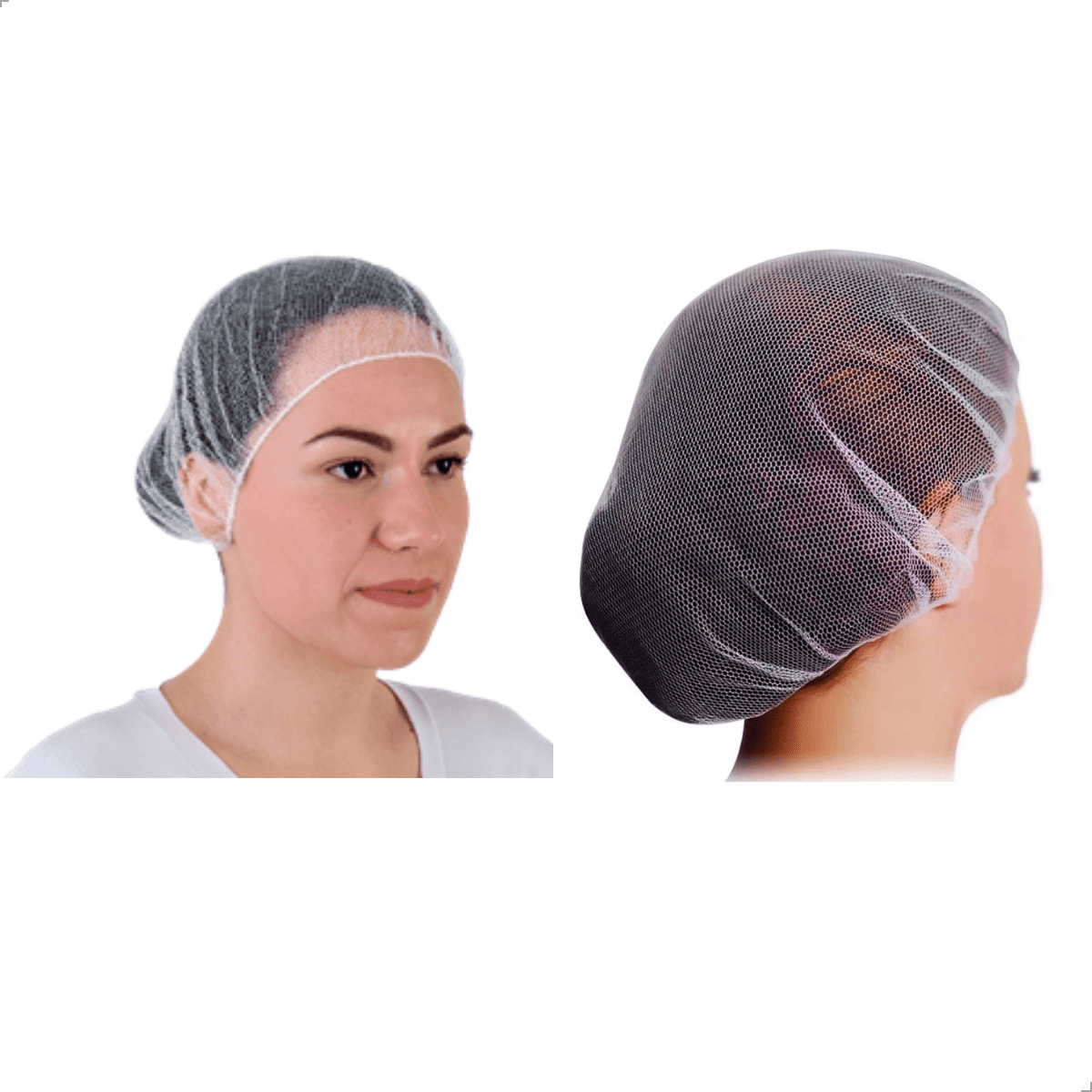 Touca de Rede Branca para Cabelo Cozinha 100 unidades - PreveOeste